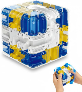 ARDAKI 3D Maze Cube Ball Puzzle Game,Brain Teaser Toy with Steel Ball ...