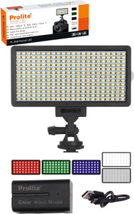 Prolite Bi-Color LED PL-308 Camera Video Light with R,G,B+2 Diffusers ...