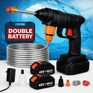 BARRETDE Cordless High Pressure Washer Gun / 48V Double Battery for Car ...