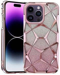Kovado Back Cover for Apple Iphone 15 Pro Max ( Luxury Plating Diamond ...