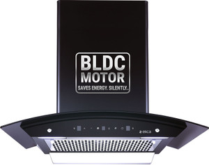 Elica WDFL 600 BLDC HAC LTW MS NERO Auto Clean Curved Glass 60 CM ...