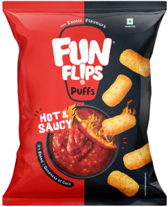 Fun Flips Puffs - Hot & Saucy Puffcorn Price in India - Buy Fun Flips ...