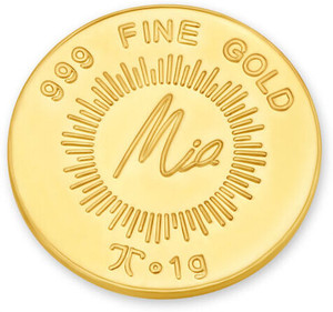 Mia by Tanishq Mia 24 Karat Lotus 24 (9999) K 1 g Gold Coin Price in ...