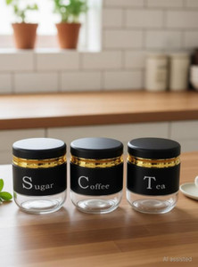 ujwarkau Glass Tea Coffee & Sugar Container - 350 ml Price in India ...