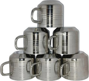SCG Pack of 6 Stainless Steel 100% Premium Tool Touch Design Tea Coffee ...