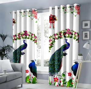 Tramb 152 cm (5 ft) Window Polycotton Semi Transparent Curtain (Pack Of ...