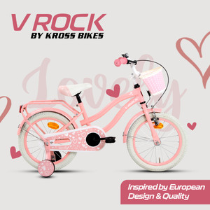 Vrock Lovely Kids Bicycle with Basket, Carrier & Training Wheels 16 T ...