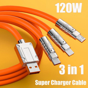 Shubhank 3-in-1 Cable 6 A 1 m METAL BRAIDED 3in1 Charging Cable With ...