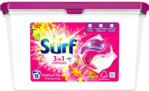 Surf Tropical Lily & Ylang-Ylang Washing Capsules 18 Washes Lily ...