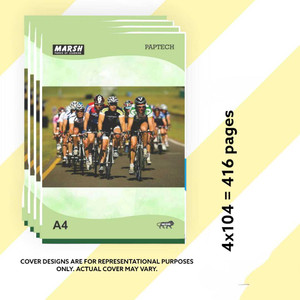 PAPTECH Trendy Series A4 Notebook Single Line 104 Pages Price in India ...