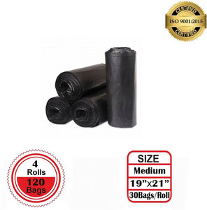 Shopative Biodegradable Garbage Bags 4 Rolls (120 Bags) ( Black Color ...