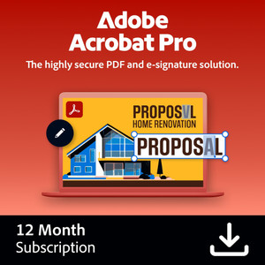Adobe Acrobat Pro | 12-Month Subscription| Email Delivery Digital Gift ...