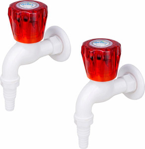 rival by Rival Plastic Water Tap with Red Crystal Knob | Long Body ...