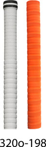 Y2M Combo of 2 cricket bat handle grip (320 White grip-1 + orange grip ...