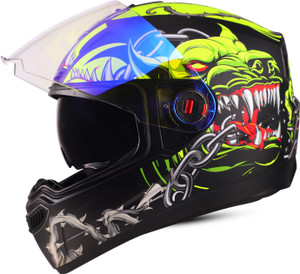 Steelbird -1 Angry Dog ISI Certified Full Face Graphic Helmet with ...