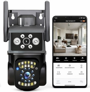 AVOIHS CCTV WIFI Dual Lens Camera Ptz 360° Smart Surveillance Night ...