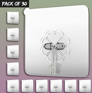 Belvira see-through wall-mount mount hooks · pack - 30 Hook 30 Price in ...