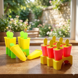 SCONERY Set of 6 Ice Pop Makers,Ice Cream mould,Kulfi Candy Multicolor ...