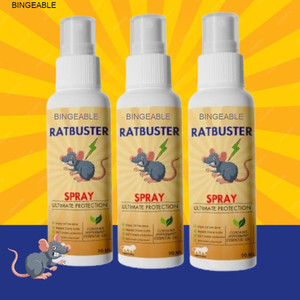 Bingeable Pack of 3 Rat Buster | 50ml Natural Rat Repellent Spray ...