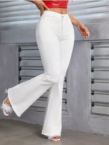 WaltZ Flared Women White Jeans - Buy WaltZ Flared Women White Jeans ...