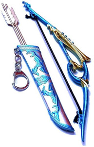 Orelius Fire Decorative Metal Bow and Arrow Keychain, 23 cm Key Chain ...
