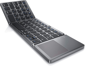 microware B033 Foldable Bluetooth Keyboard with Touch Pad Mouse ...