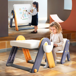 baybee 6 in 1 Study Table for Kids Chair with Building Block, Desk Set ...