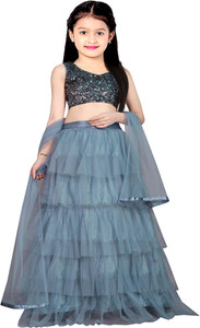 Pranitha Girls Lehenga Choli Western Wear Embellished Lehenga, Choli ...