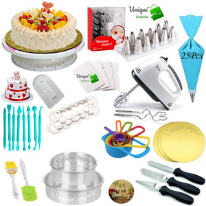 Unique Impex Cake baking set + cake making materials + baking kit combo ...