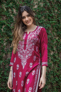 Anmi Embroidered Women Straight Kurta - Buy Anmi Embroidered Women ...