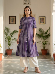 WRADAH Women Woven Design A-line Kurta - Buy WRADAH Women Woven Design ...