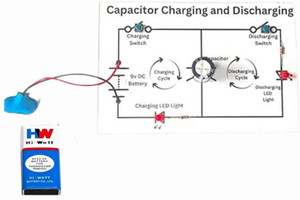 ERHIndia Science Project Capacitor Charging & Discharging Working Model ...