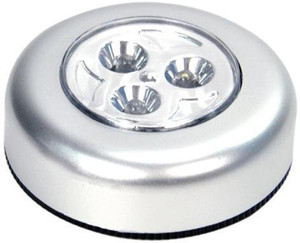 Nema 3-Led Push Touch Lamp Mini Round Emergency Light with Stick Tape ...