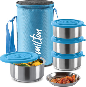 Flipkart.com | MILTON Ambition 4 Stainless Steel Tiffin, 300 ml Each ...