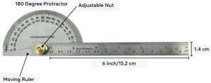 TTM Degree Protector Professional Stainless Steel With 150MM Scale Dial ...
