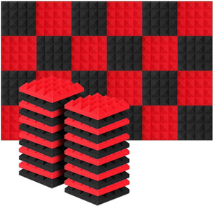 IMAGINEA Acoustic Foams (Set of 18), 50 Density Pyramid Foam Panels, 12 ...