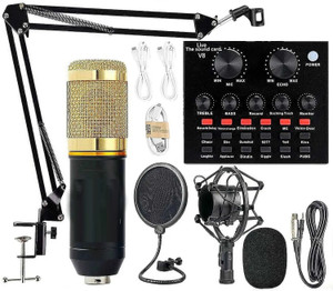 RHONNIUM Broadcasting & Recording Microphone Condenser Audio Mixer Full ...
