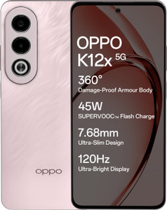 OPPO K12x 5G with 45W SUPERVOOC Charger In-The-Box (Feather Pink, 128 ...