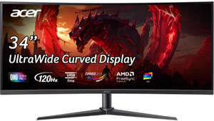 Acer 86.36 cm (34 inch) Curved UWQHD LED Backlit VA Panel Gaming ...
