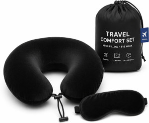 softvibes creations Adjustable Fiber-Fill Travel Neck Pillow with ...