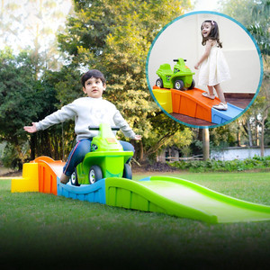 Ok Play Roller Coaster for Kids with Push Ride On Car with Footrest ...