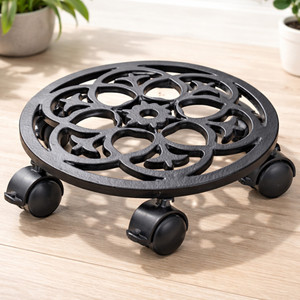 SUNBIRD Plant Stand Outdoor Rolling Tray Plant Caddy with Wheels 1 Pcs ...