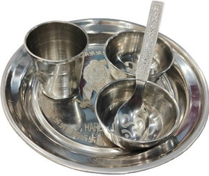 Silver Plated Pooja Thali: Buy Silver Plate for Pooja Online in India ...