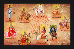 Devi Mata Religious Poster with A4 Size Frame F-369 Paper Print ...
