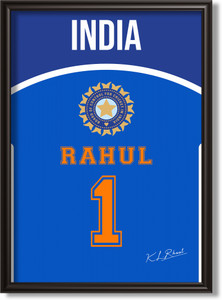 Indian Cricket Team Jersey Framed Poster With Glass Of KL Rahul 1 ...