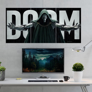 Doctor Doom Cinematic 3-Piece Split Canvas Style Art | Dark Fantasy ...
