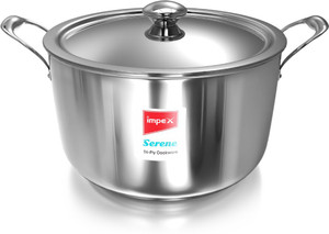IMPEX Serene Triply Sauce Pan 24 cm diameter with Lid 6.8 L capacity ...