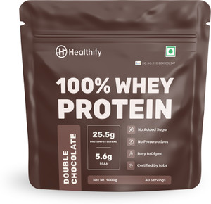Healthifyme 100% Whey Protein Powder- 1 KG, Isolate & Concentrate, 25 ...