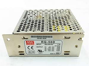 Mean Well SMPS, 5V/3A 12V/0.9A 24V/0.9A -12V/0.5A, RQ-50D, panel mount ...