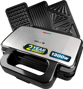iBELL SM3010M 3-in-1 Sandwich Maker, 1300W, Auto-Temp Control ...